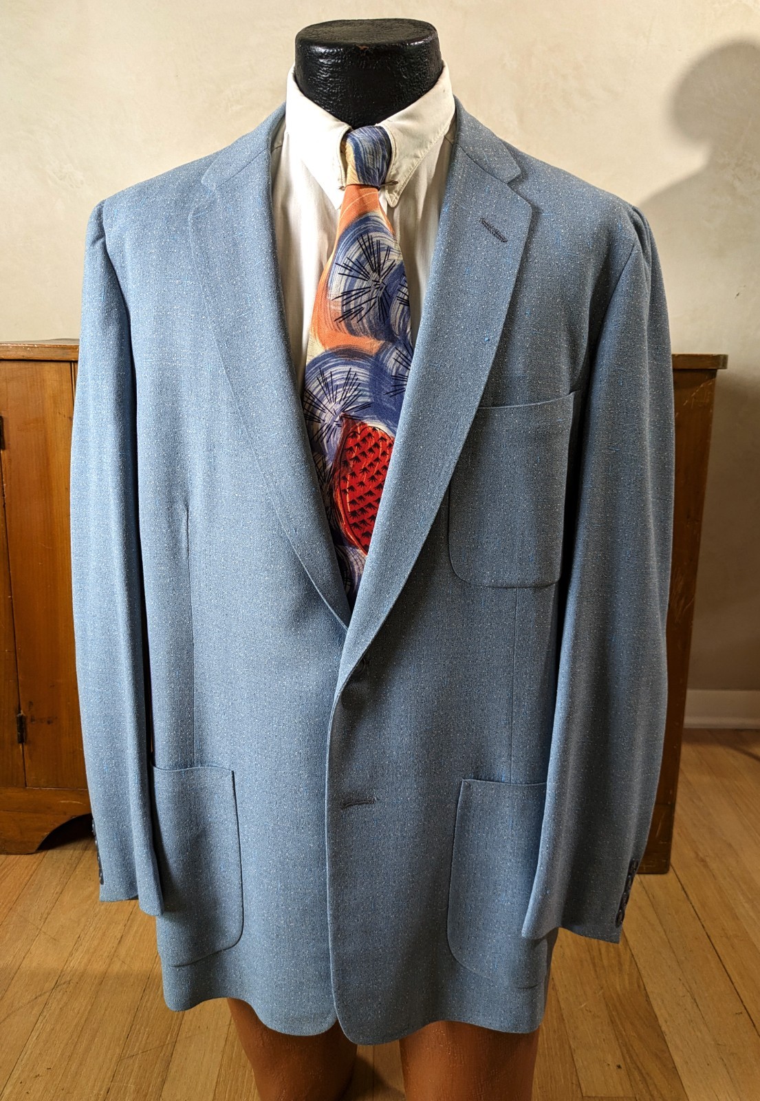 VTG 50s Blue Atomic Fleck Hollywood Sport Coat Jacket Rockabilly VLV | eBay