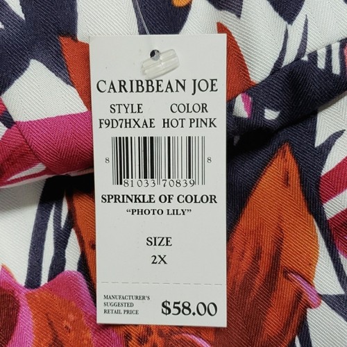 Caribbean Joe Sprinkle Of Color Hot Pink Photo Lily Tropical Dress ...