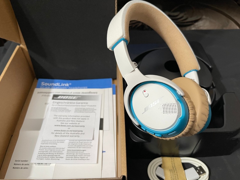 Bose SoundLink OE Headphones On-Ear Wireless Bluetooth Headband White ...