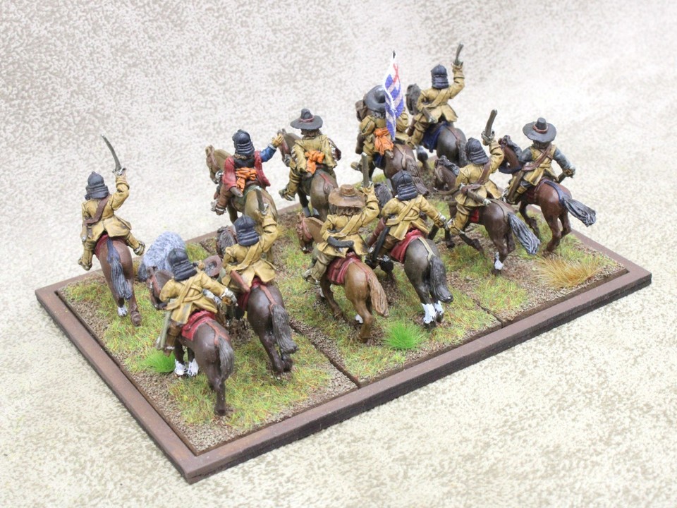 28mm ECW metal DRAGOONS x12 Cavalry Very Well Painted English Civil War ...