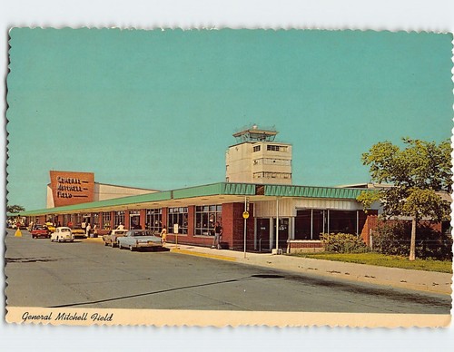 Postcard General Mitchell Field Milwaukee Wisconsin USA | eBay