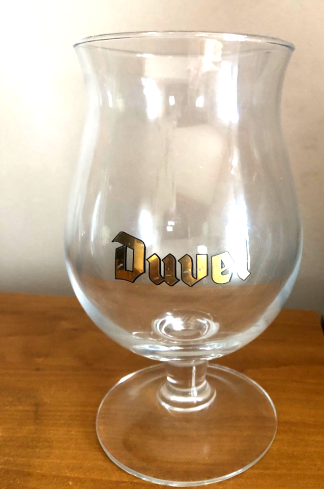 Set of 2 DUVEL Tulip Beer Glasses Gold Duvel & Rare Vintage Black Outline Logo | eBay