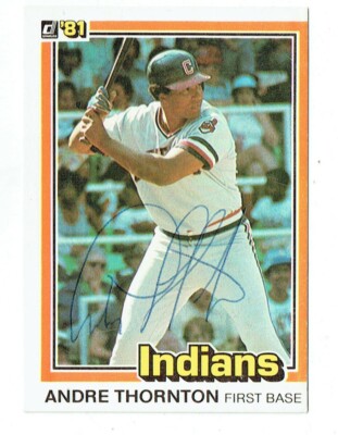 BASEBALL PLAYER ANDRE THORNTON ORIGINAL AUTOGRAPH CLEVELAND INDIANS ...