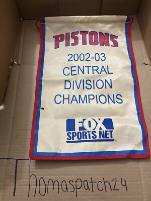 Detroit Pistons 2002-03 Central Division Champions Hanging Banner-Fox ...