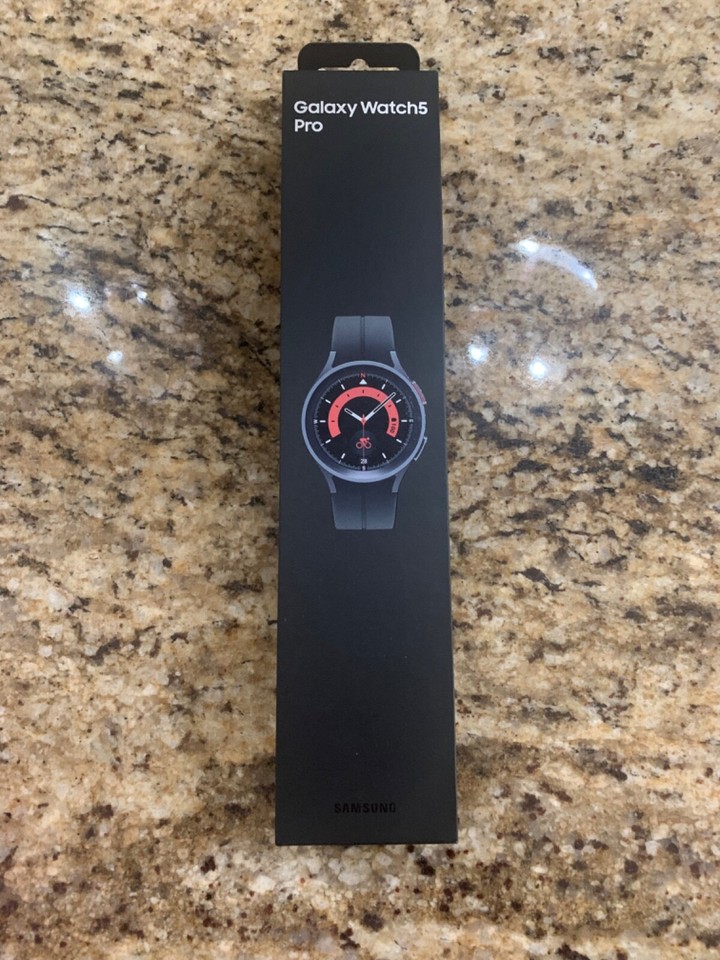 New in Box Samsung Galaxy Watch 5 Pro 45mm Black Case (SM-R925U) | eBay