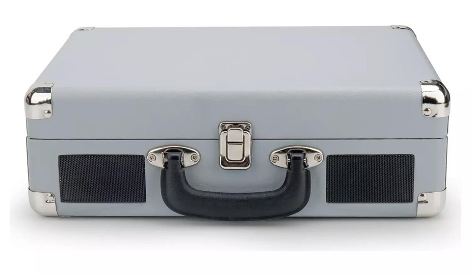 Bush Classic Retro 3 Speed Portable Case Record Player Turntable - Grey ...