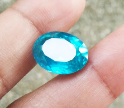 13.5x11mm. 9cts. OVAL NEON BLUE PARAIBA TOURMALINE COLOR VIVID GEMs ...