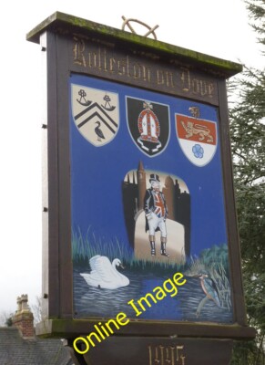 Photo 6x4 Rolleston Village Sign -2 Rolleston on Dove On this face the ...