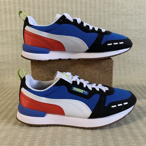 Puma Mens R78 373117-03 Blue Colorblock Retro Trainers Sneakers Shoes ...