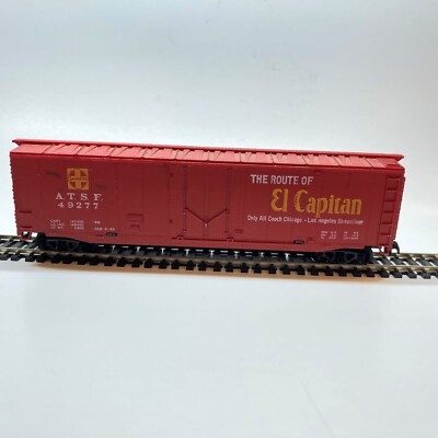Vintage Model Railroad HO Scale Tyco Santa Fe ATSF Box Car #49277 Red ...