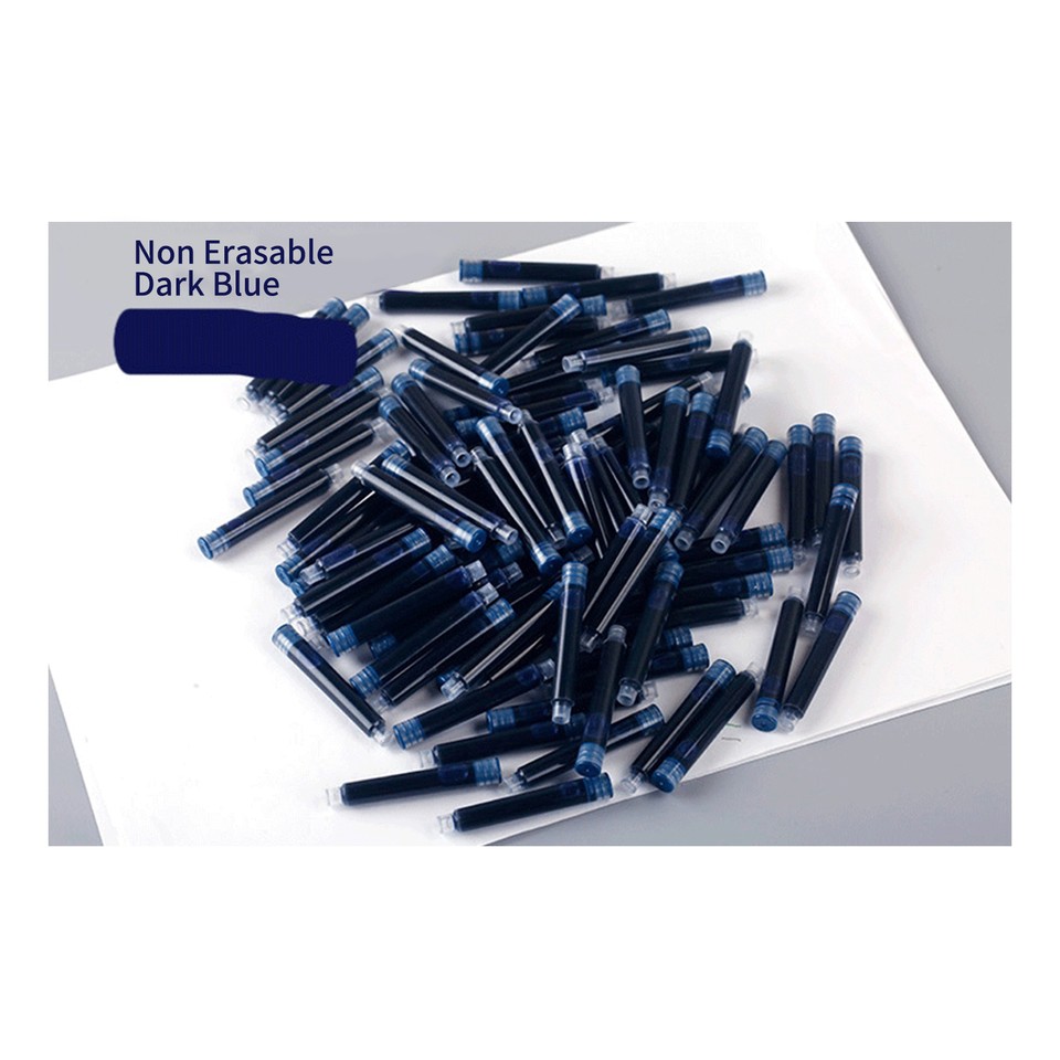 100 Pieces Fountain Pen Ink Cartridges Black Color Ink Refill Cartridge ...