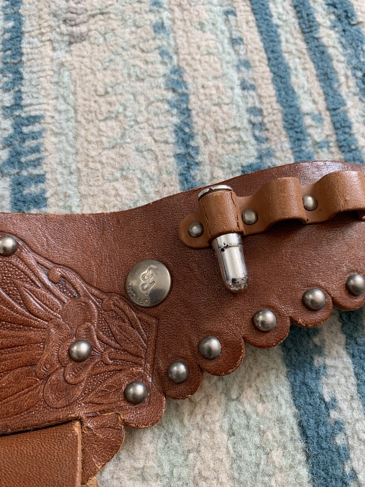 Vintage 1950s Roy Rogers Single Cap Gun Studded Holster NICE! | eBay
