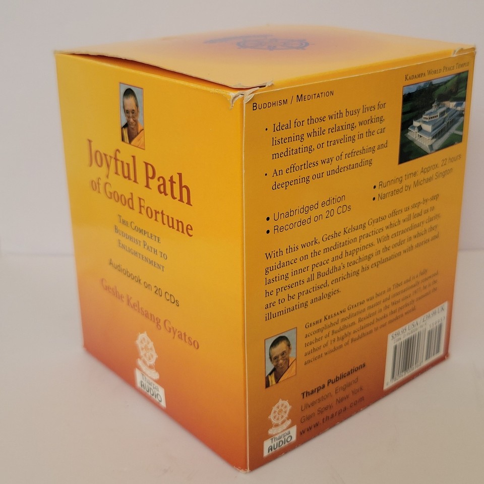 AUDIOBOOK JOYFUL PATH GOOD FORTUNE 20 CDs!! Gyatso Buddhism Meditation ...