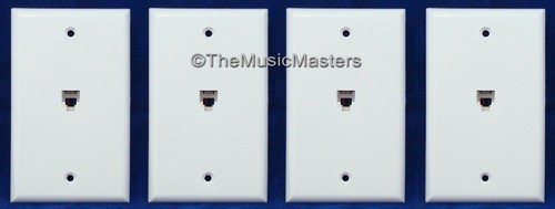 4X Modular Flush Mount Phone WALL PLATE JACK TELEPHONE Line Outlet ...