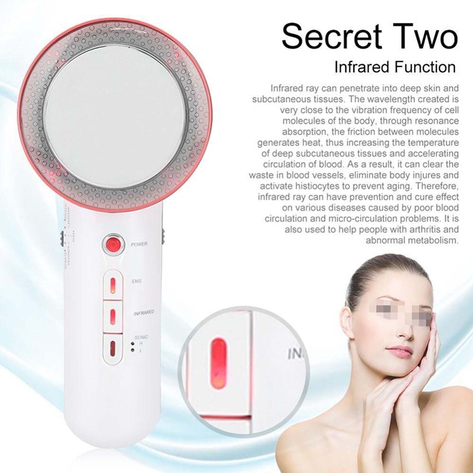 3 in1 Ultrasonic Cavitation Fat Remover Anti-Cellulite Body Slimming ...