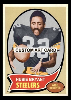 Hubie Bryant Pittsburgh Steelers 1970 Custom Made Football Art Card | eBay