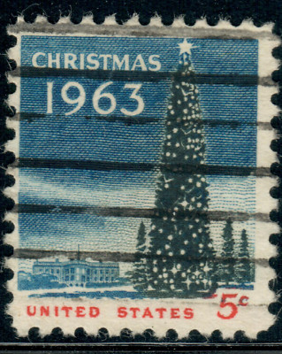 USA - 1963 - National Christmas Tree and White House - 5¢ - #3173 | eBay