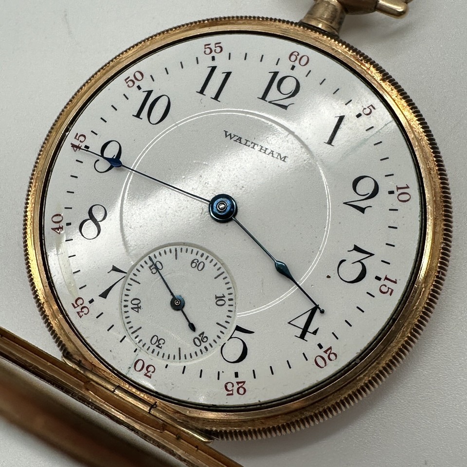 14k GOLD WALTHAM KEYSTONE POCKET WATCH 17 Jewels 19850352 5433790 585 ...