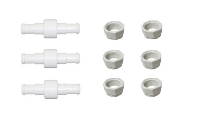 3 Pack Hose Swivel + 6 Pack Nuts For Pool Cleaners 180 280 380 D20 D-20 ...