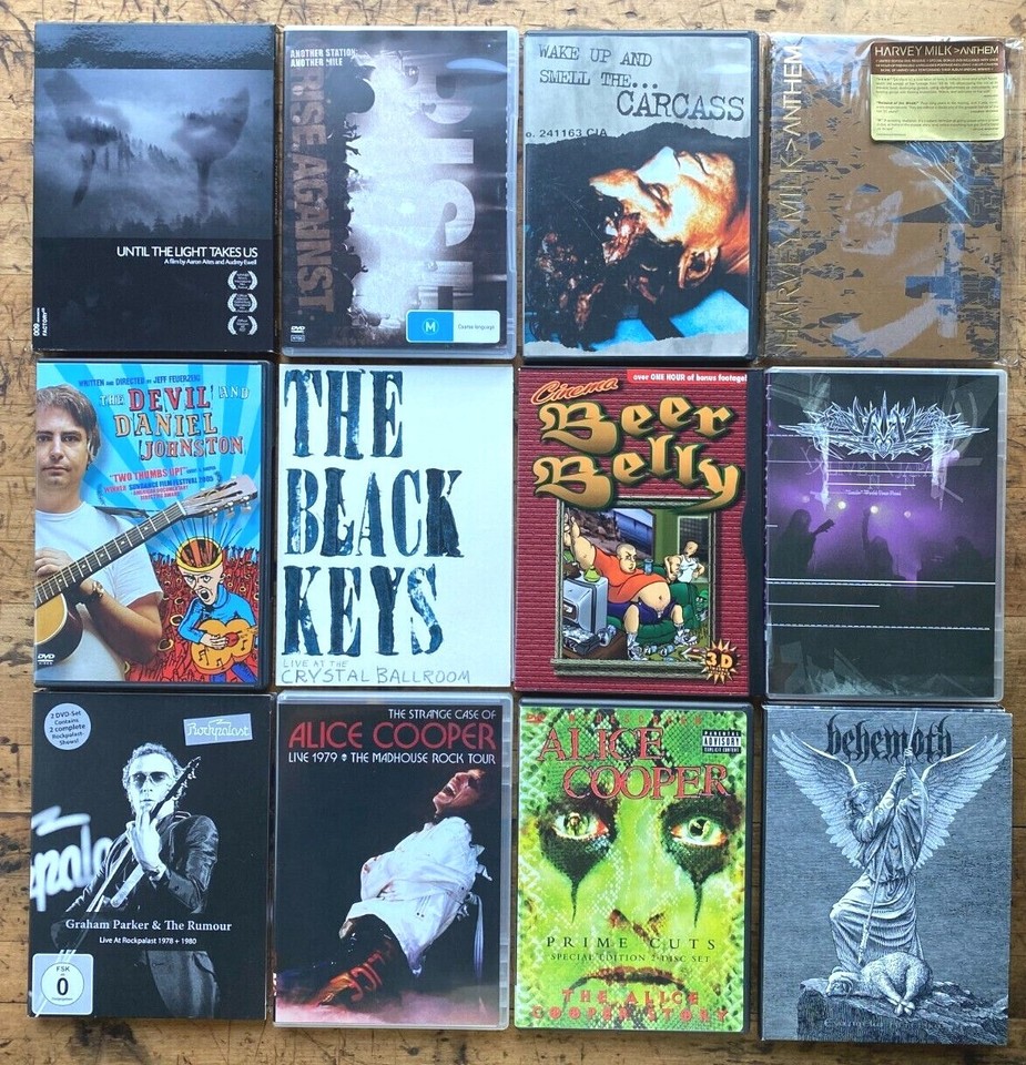 200+ Punk & Metal DVDs: The Damned, KMFDM, Pixies, The Cramps, Melvins ...