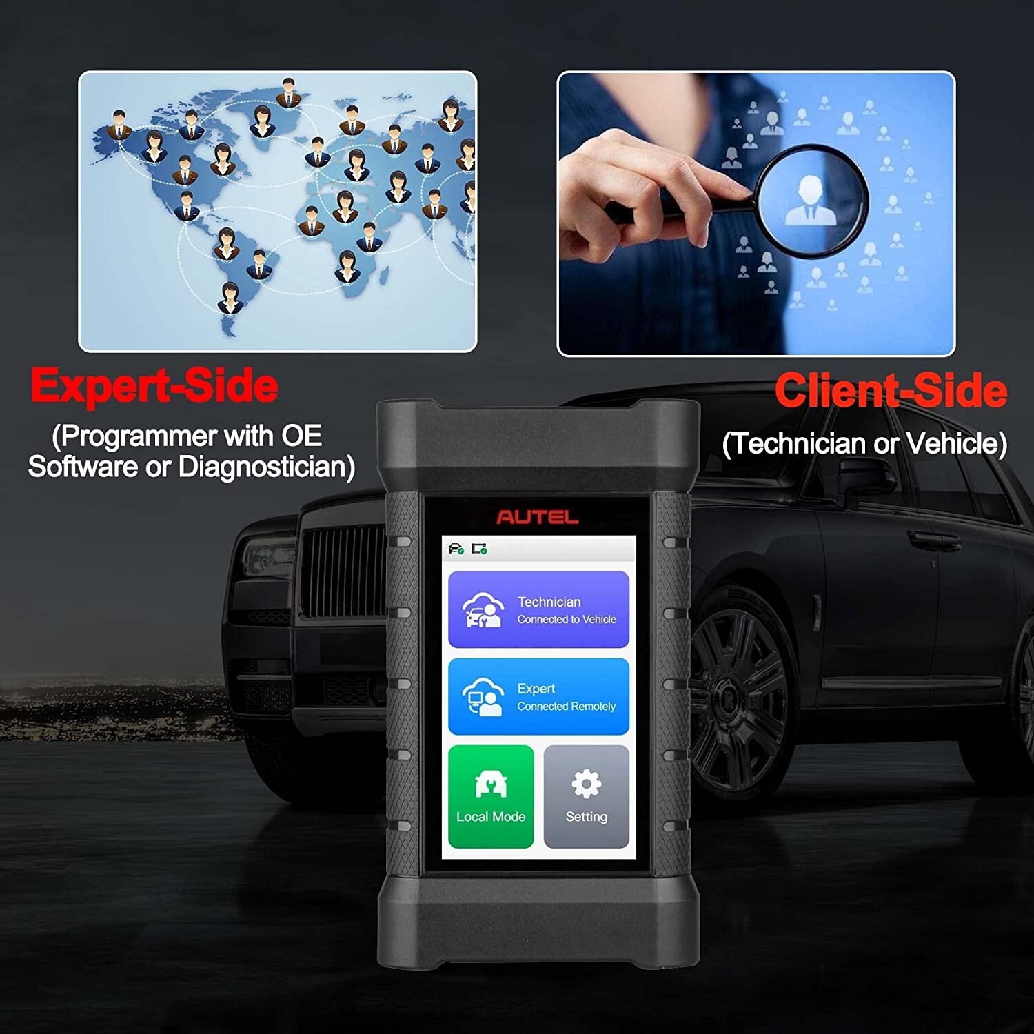 Autel MaxiFlash XLink Expert-Driven Remote Diagnostic Tool Work & PC ...
