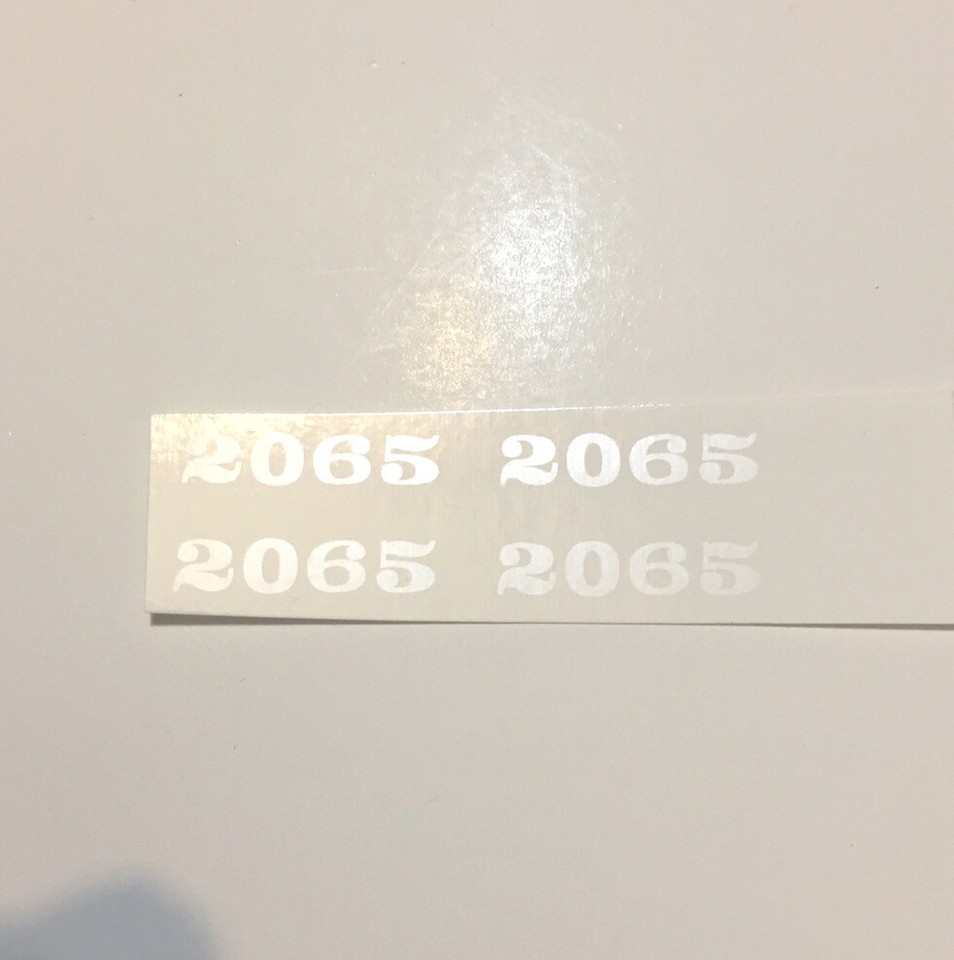 LIONEL LINES 2065 4-6-4 LOCO WHITE LETTERING CLEAR WATER 2 DECAL P/SET ...