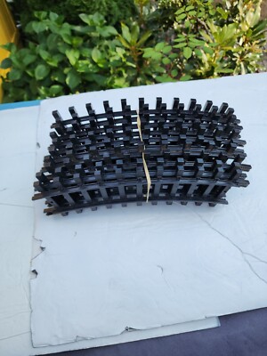 Vintage 1986 New Bright G Scale curved RR Black Plastic Track 10 Piece ...