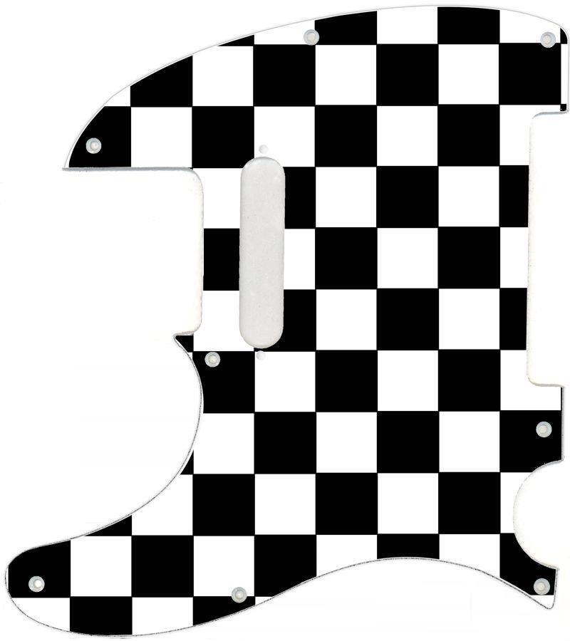 Telecaster Pickguard Left Handed Graphic to fit Fender 8 hole Checker ...