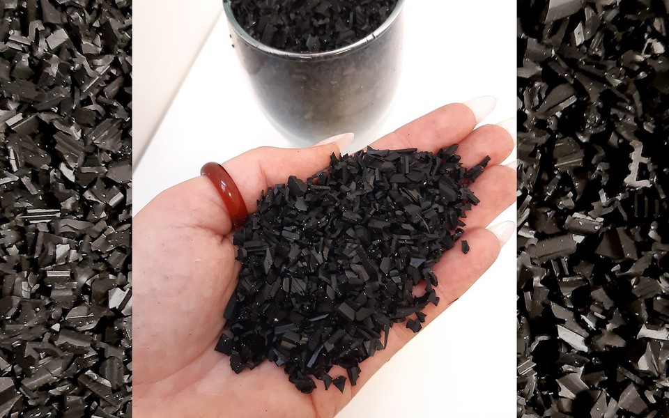 10kg Black Play Bark Chippings Safe Surfacing Rubber Garden Soft Mulch ...