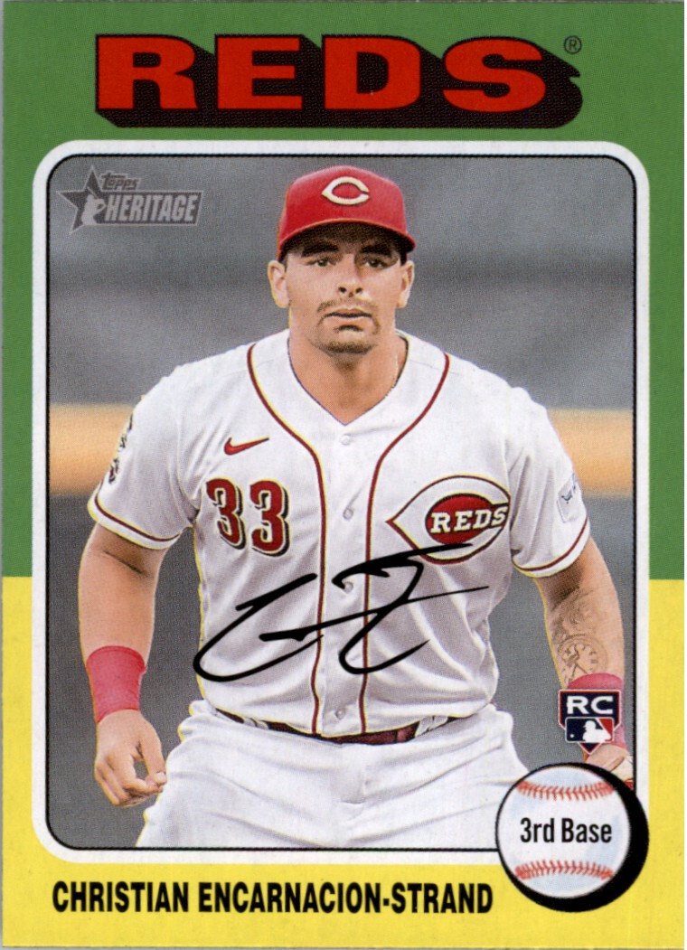 2024 Topps Heritage #182 Christian Encarnacion-Strand Reds RC Rookie ...