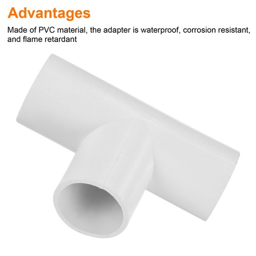 PVC Conduit Coupler T-Shaped Fittings 20mm 3 Ways for Hose Conduit Pack ...