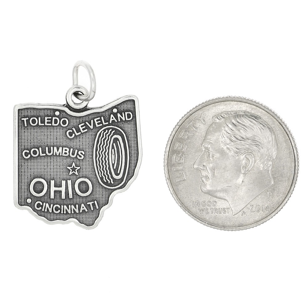 Sterling Silver Ohio State Map Charm or Pendant | eBay