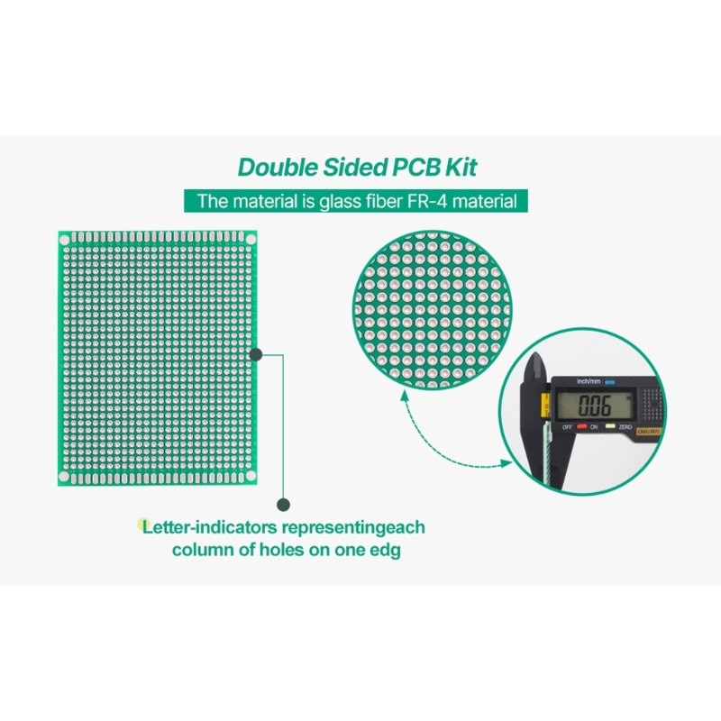 36Pcs MultiSize Circuit Board Kit With Mounting Hole DIY Electronic ...