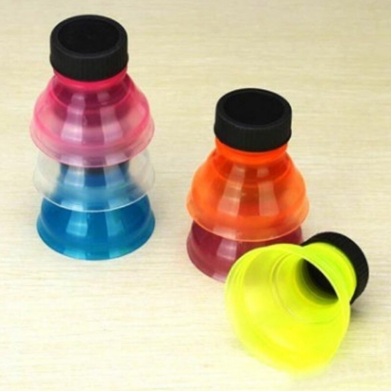 6Pcs Reusable Caps Snap Bottle Top Can Cover Fizz Coke Drink Soda Lid ...