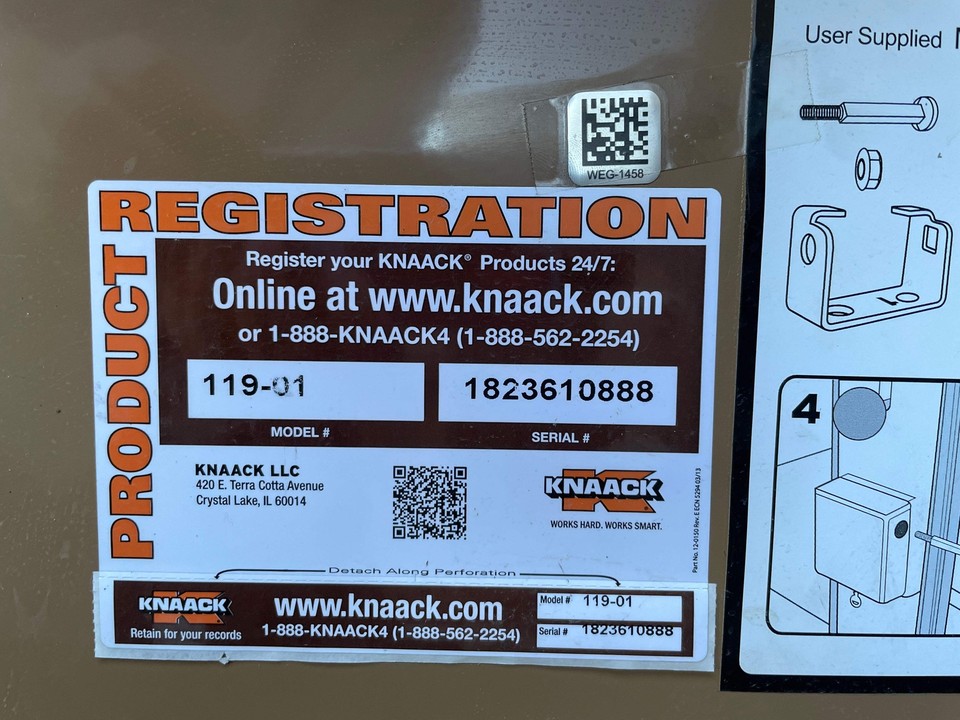 KNAACK Metal Box (119-02) Jobsite Field Office, Tan, 60" W x 44" D x 82 ...
