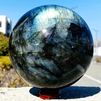 5.26LB Natural gorgeous Labrador ball quartz crystal stone specimen ...