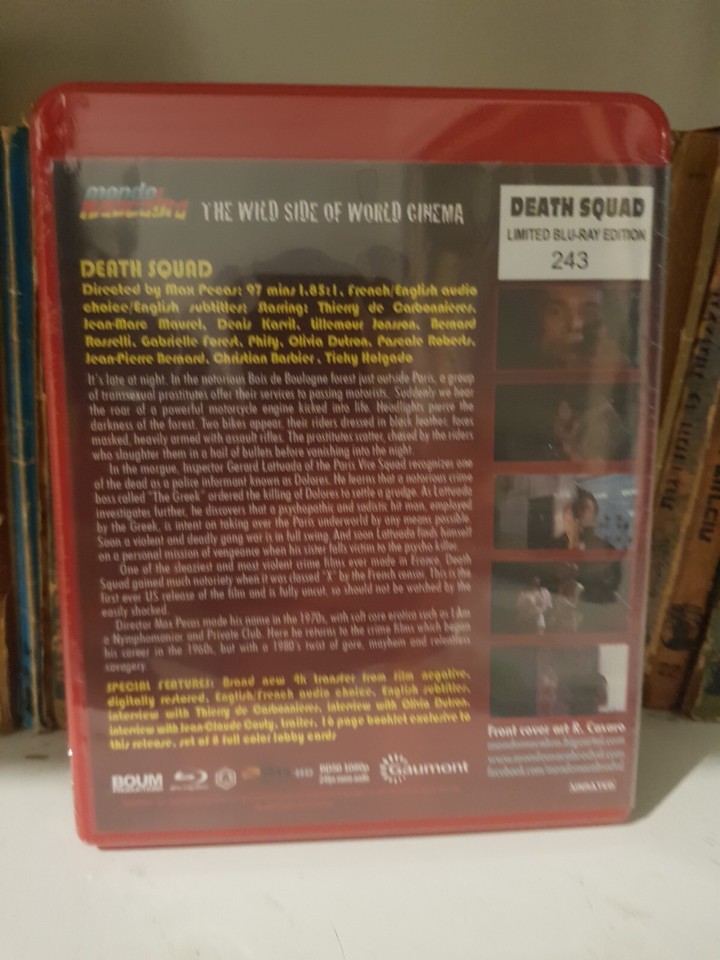 Death Squad (Blu-ray, 1985) Mondo Macabro Red Case Limited Edition /750 ...