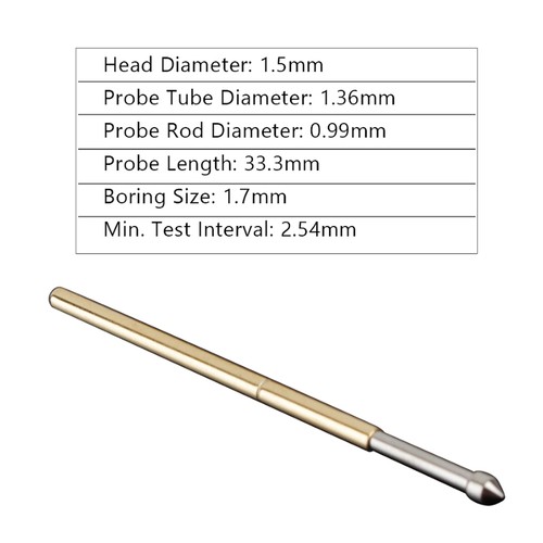 100x Spring Test Probe Replacement Cone Head Test Probe For PCB Testing ...