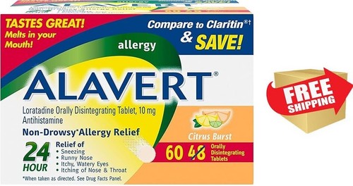 Alavert Allergy 24 Hour Relief, Citrus Burst Flavor, Orally ...