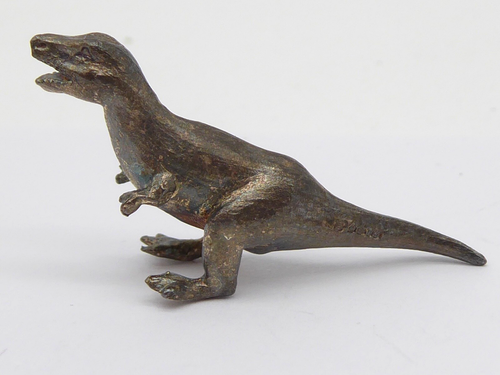 MINIATURE SOLID STERLING SILVER T REX DINOSAUR FIGURE NICHOLAS PLUMMER ...