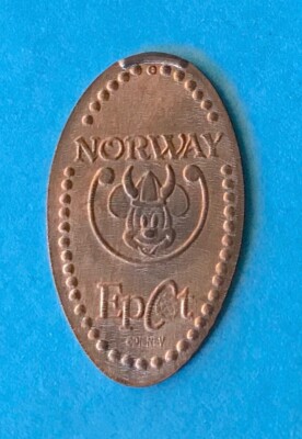 VIKING MICKEY WEARING HAT NORWAY WORLD SHOWCASE PRESSED PENNY DISNEY ...