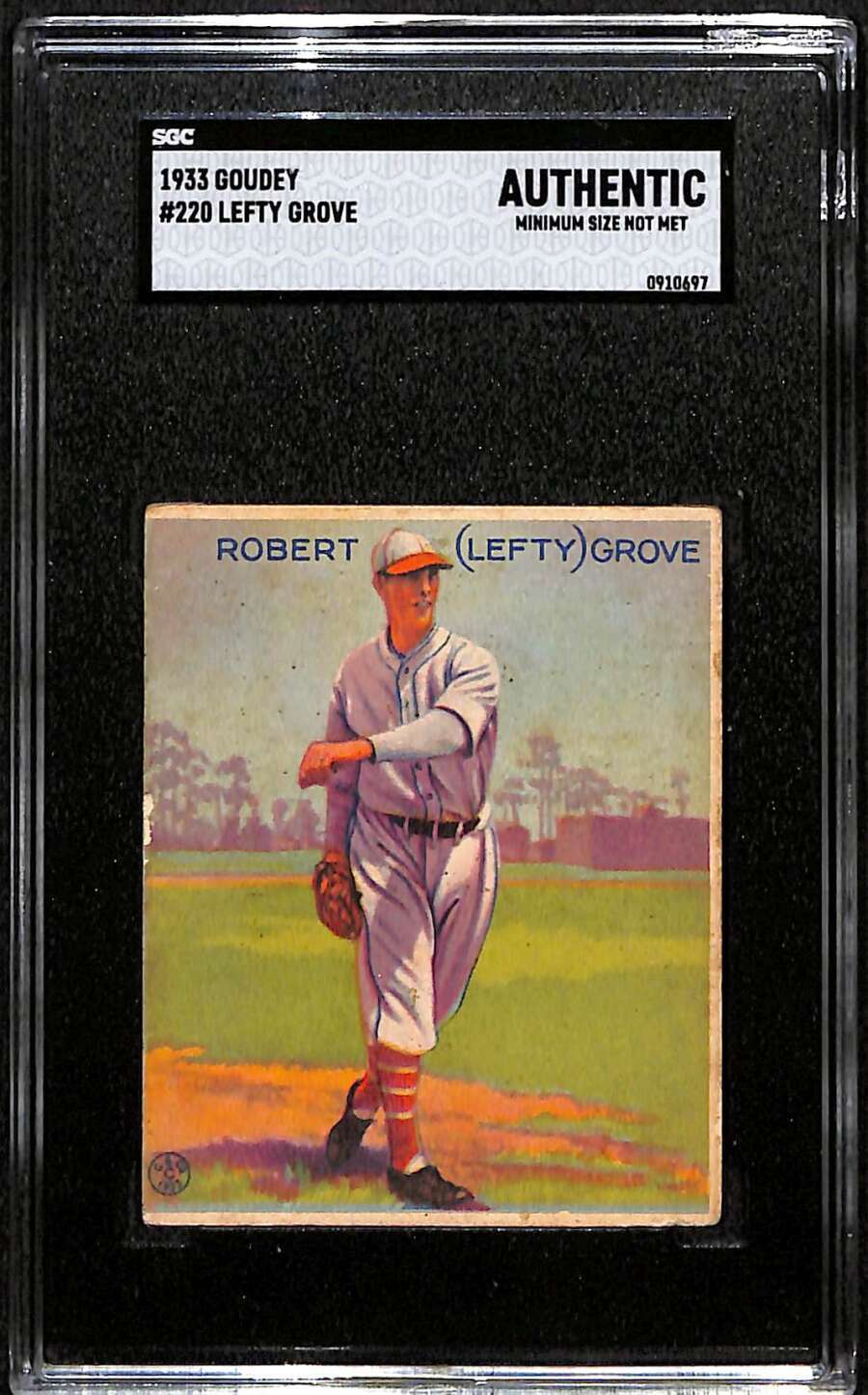1933 Goudey #220 Lefty Grove HOF SGC A Authentic C91138 | eBay