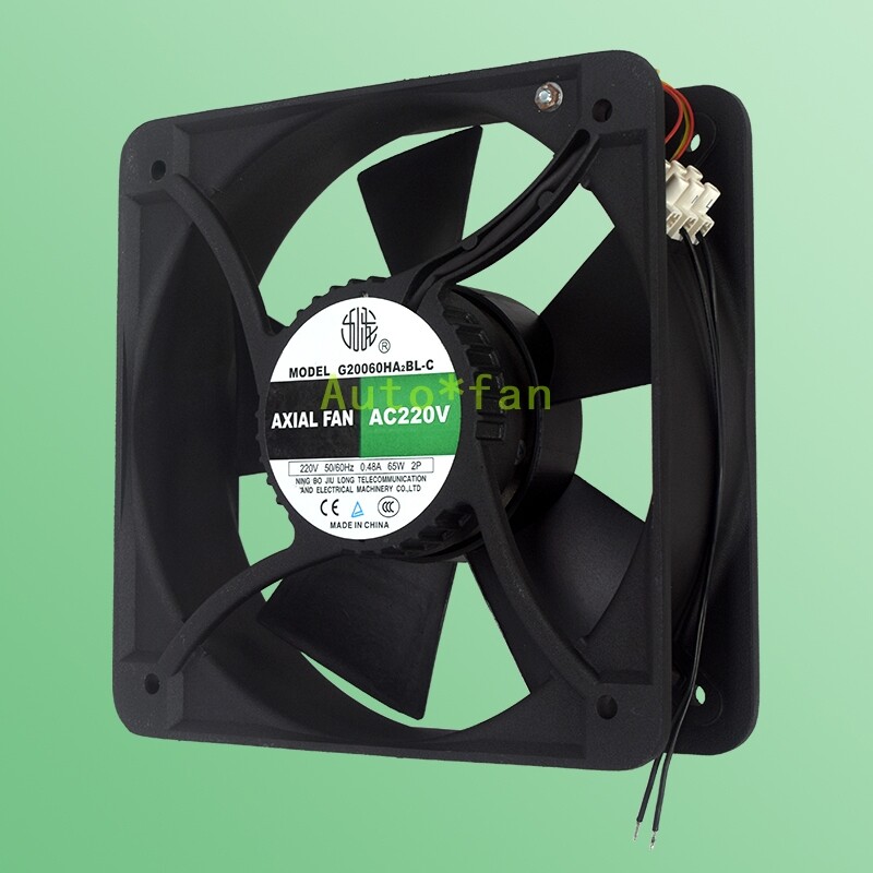 1PCS New G20060HA2BL-C Axial Fan AC220V 200*200*60mm 2-Wire 0.48A 65W ...