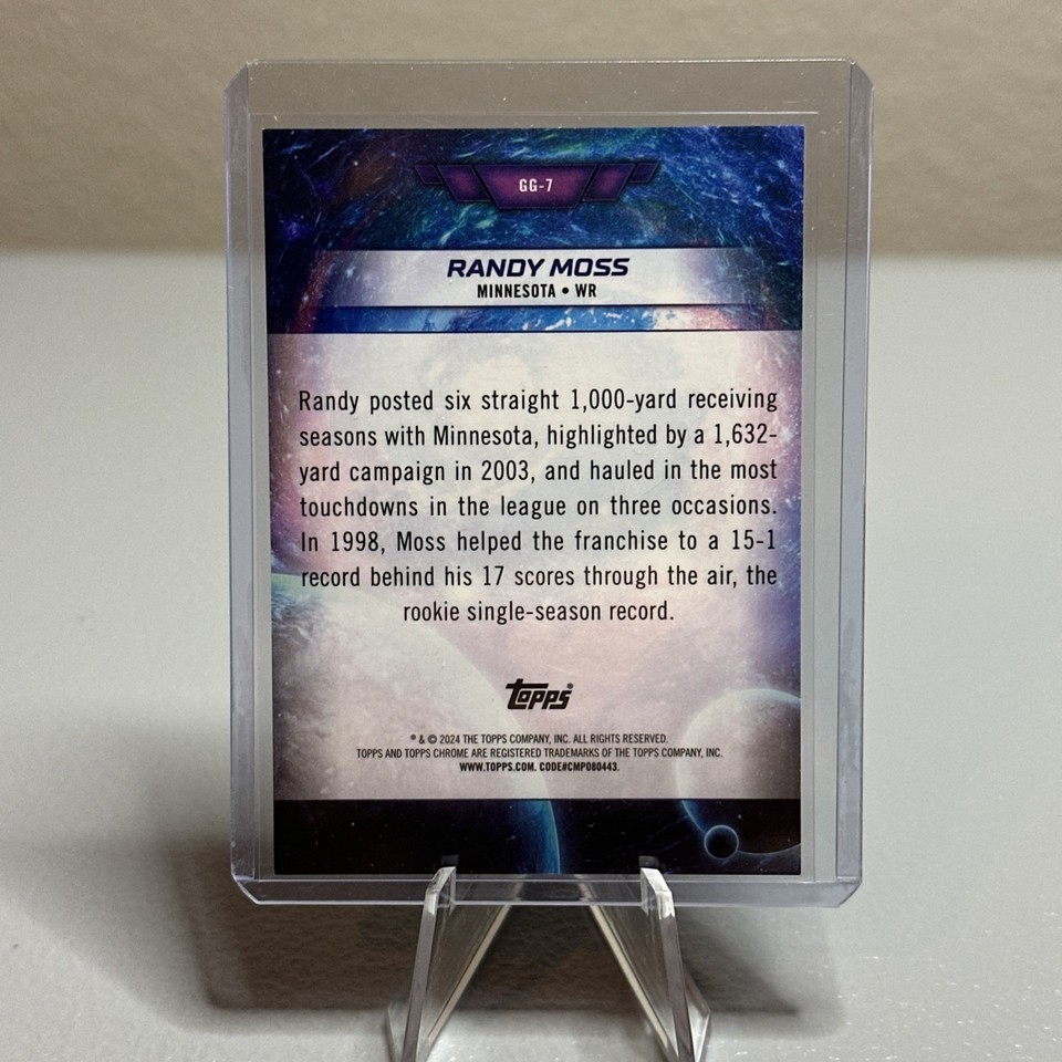 2024 Topps Cosmic Chrome - “Randy Moss” - Galaxy Greats #GG-7 Blue Moon ...