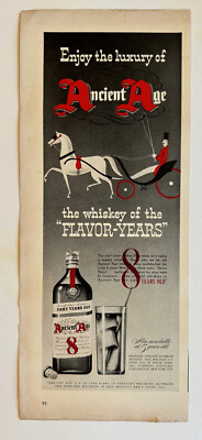1941 Ancient Age Whiskey 8 Years Old, Prem Canned Meat Vintage Print ...