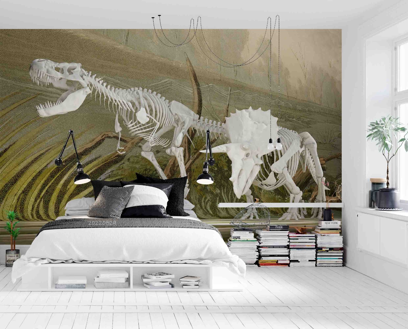 3D Dinosaur Fossil Wallpaper Wall Murals Removable Wallpaper 51 | eBay ...