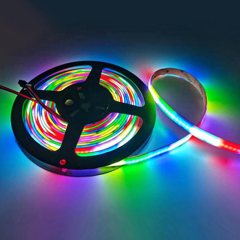 12V WS2811 COB LED Strip RGB IC Addressable Full Dream Color Flexible ...