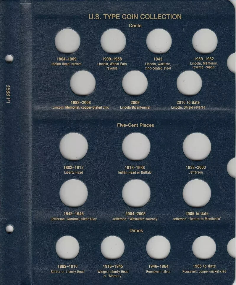 US Type Coin Collection 20th & 21st Centuries Album Whitman Classic ...