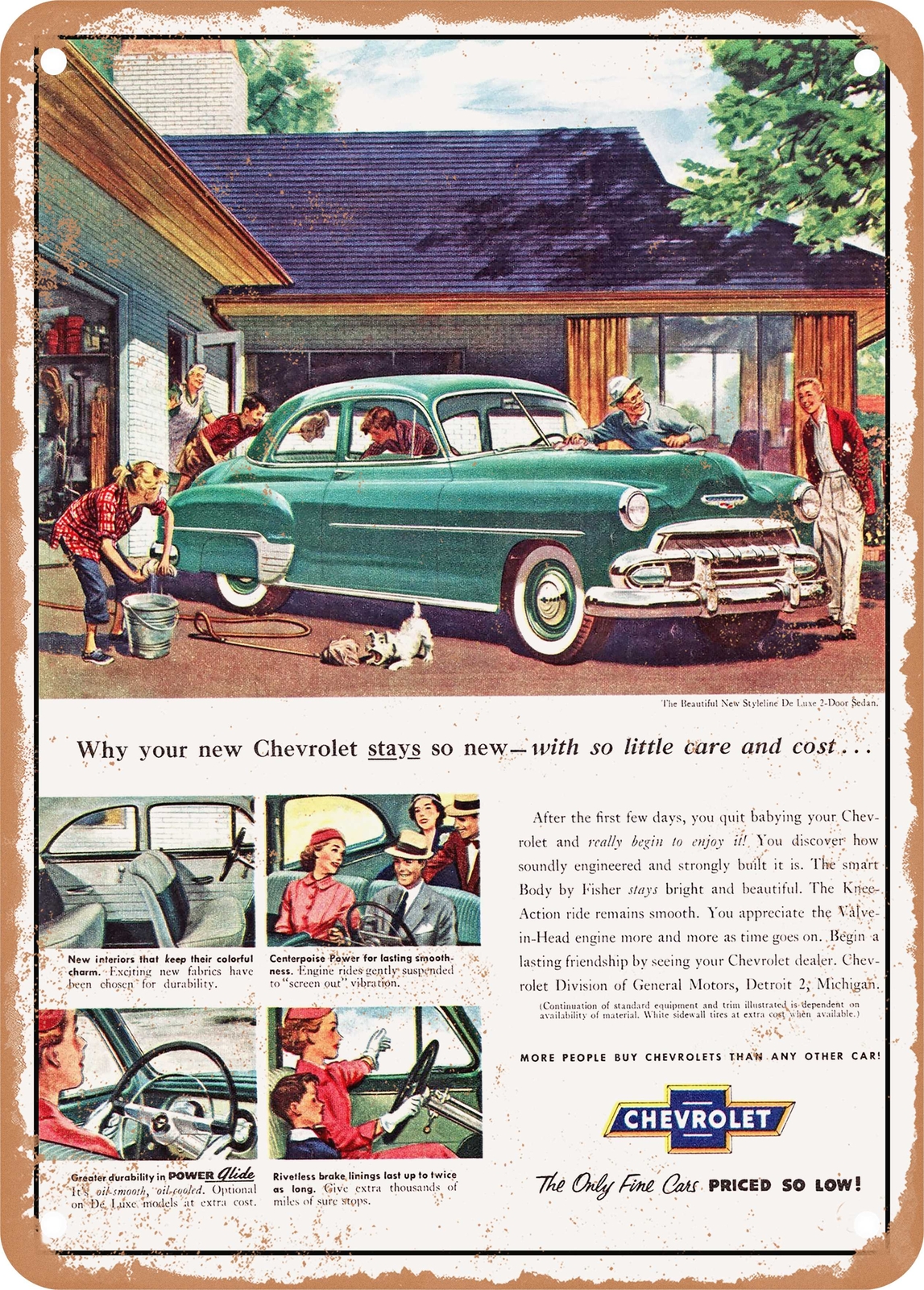 METAL SIGN - 1952 Chevy Styleline Deluxe 2 Door Sedan Vintage Ad | eBay