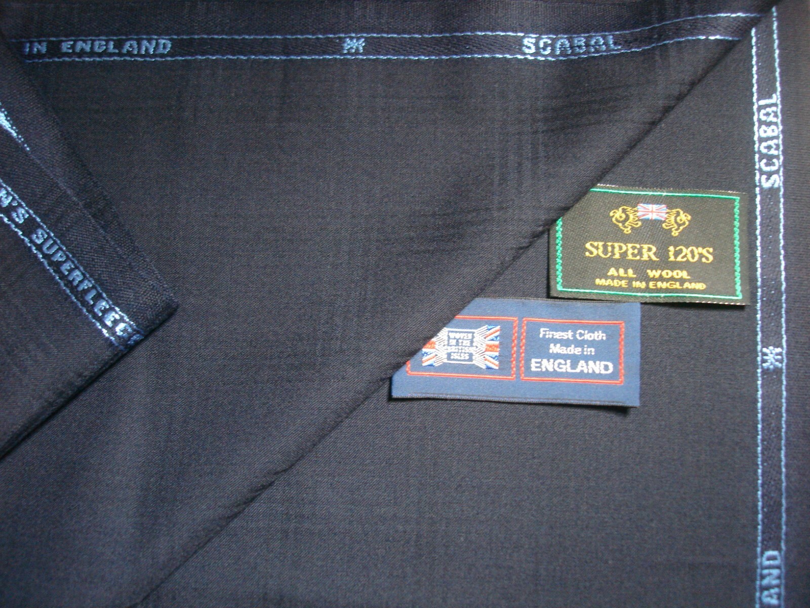 Scabal 100% SUPER 120's “Vintage” SUITING WOOL FABRIC MADE IN ENGLAND ...